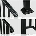 Matte Black Handrail for Outdoor Steps,Fits 4 Steps Outdoor Stair ...