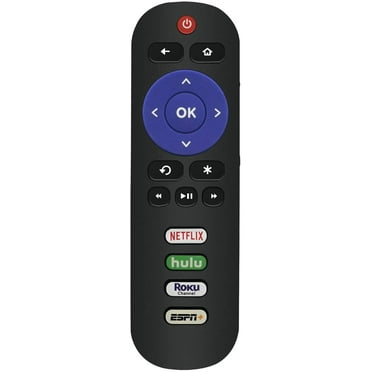 GE Roku TV Direct Replacement TV Remote Control in Black, 66814 ...