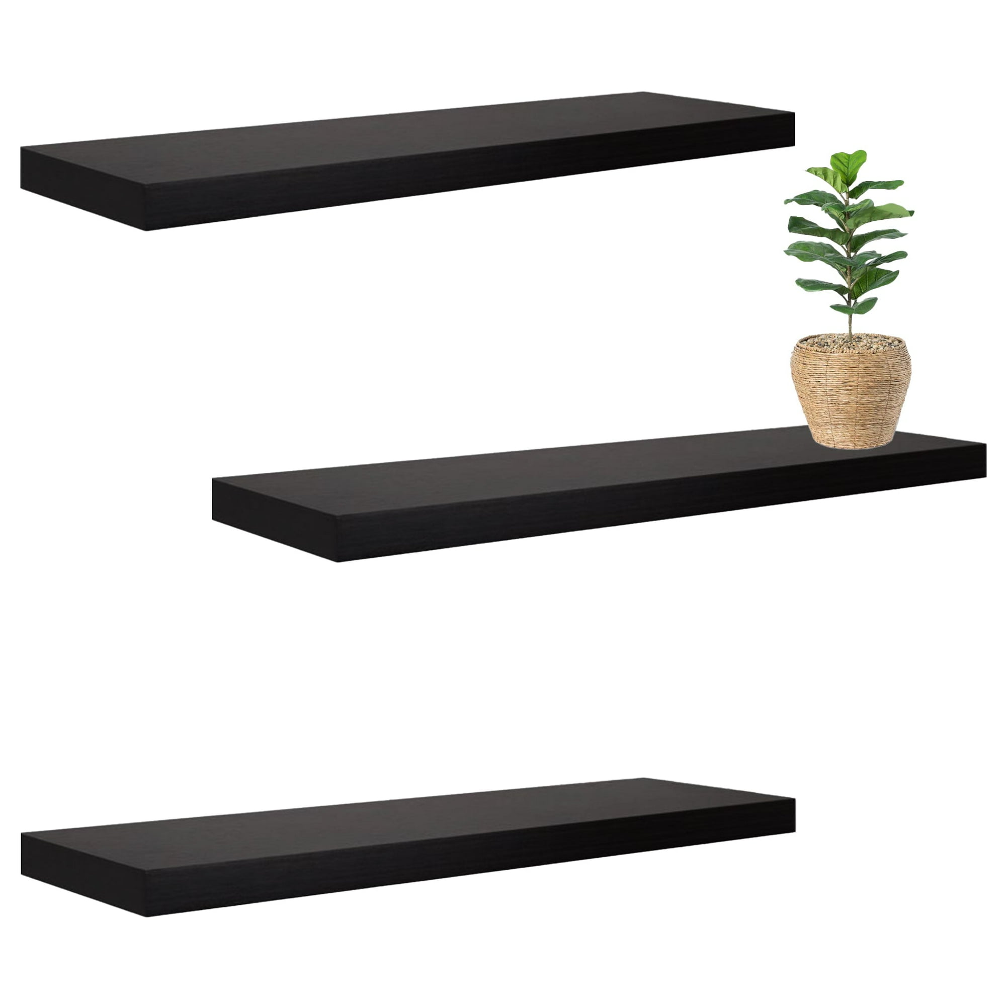 Click here for Jessar - Set Of 3 Floating Wall Shelves  31.5 X 9.... prices