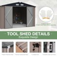 OC Orange-Casual 10x8 FT Metal Garden Shed, Outdoor Storage, Lockable ...