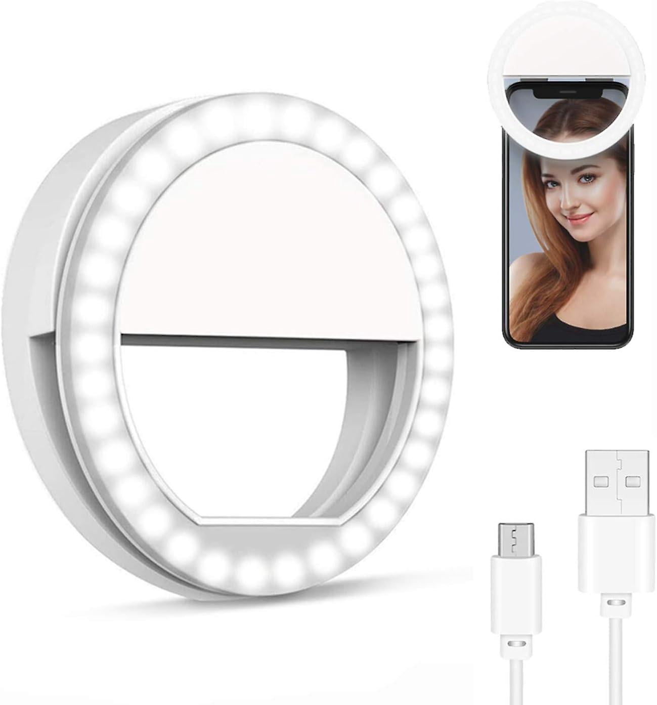 Anillo de luz para selfies, círculo LED, luz de relleno para selfies ...