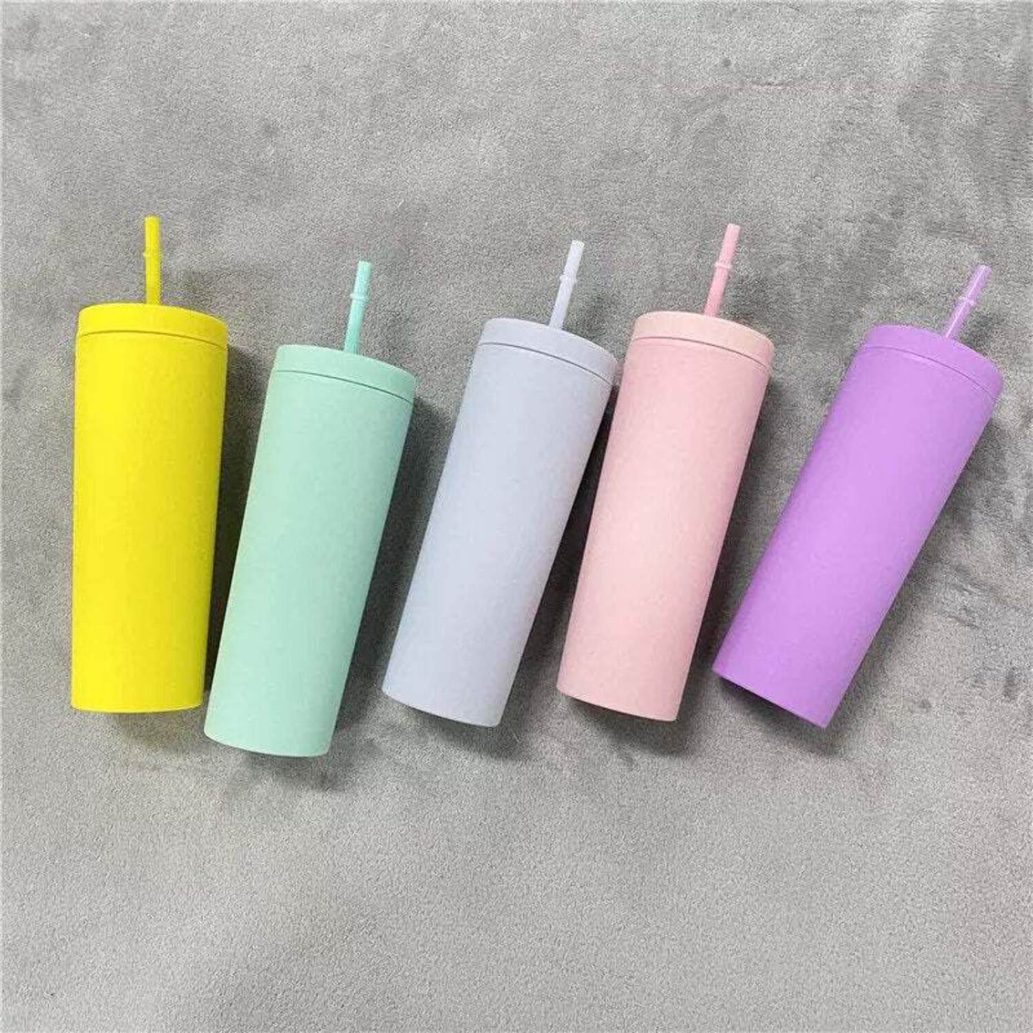 19OZ XL Pastel Straight Blank Tumblers, 19 oz Matte Tumblers, Double ...