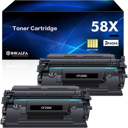 58X CF258X Toner Cartridge Black 2 Pack High Yield (with Chip ...