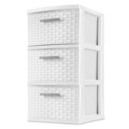 Rimax All-purpose Plastic Resin 4-Drawer Rolling Storage Cart, White ...