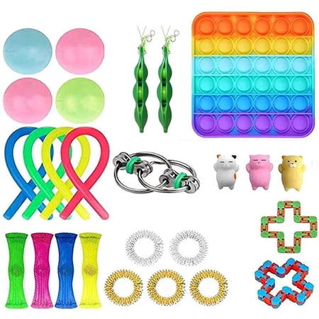 HTCM 26 Pcs Fidget Toy Set, Cheap Sensory Fidget Toys Pack for Kids or ...