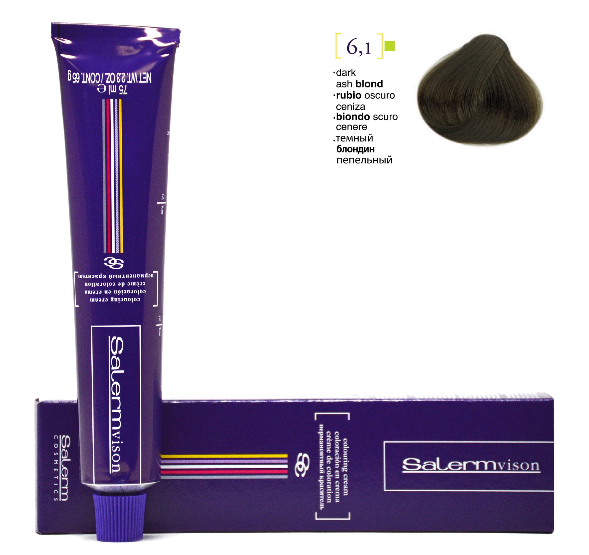 Salerm Vision Permanent Cream Haircolor (Dark Ash Blond - 6.1 ...