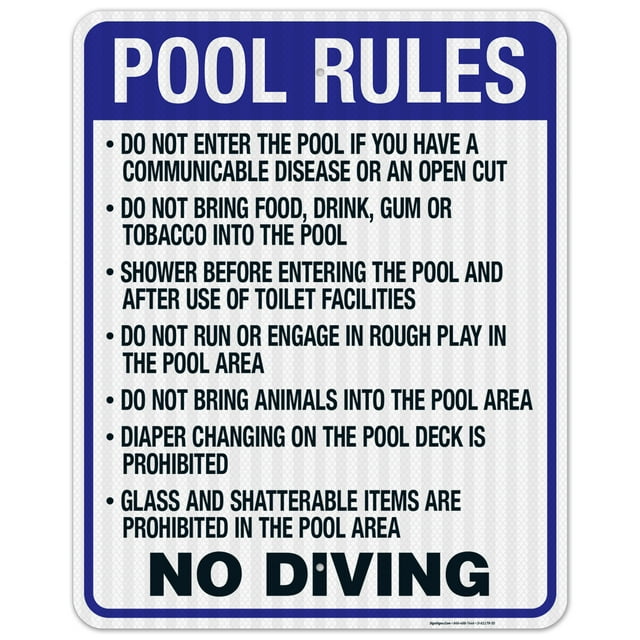 Wisconsin Pool Rules Do Not Enter Sign, Complies With State Of ...