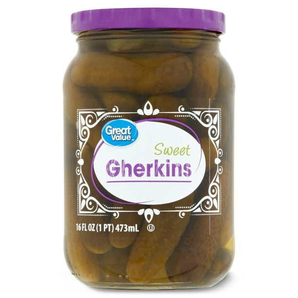 Great Value Sweet Gherkins, 16 oz - Walmart.com