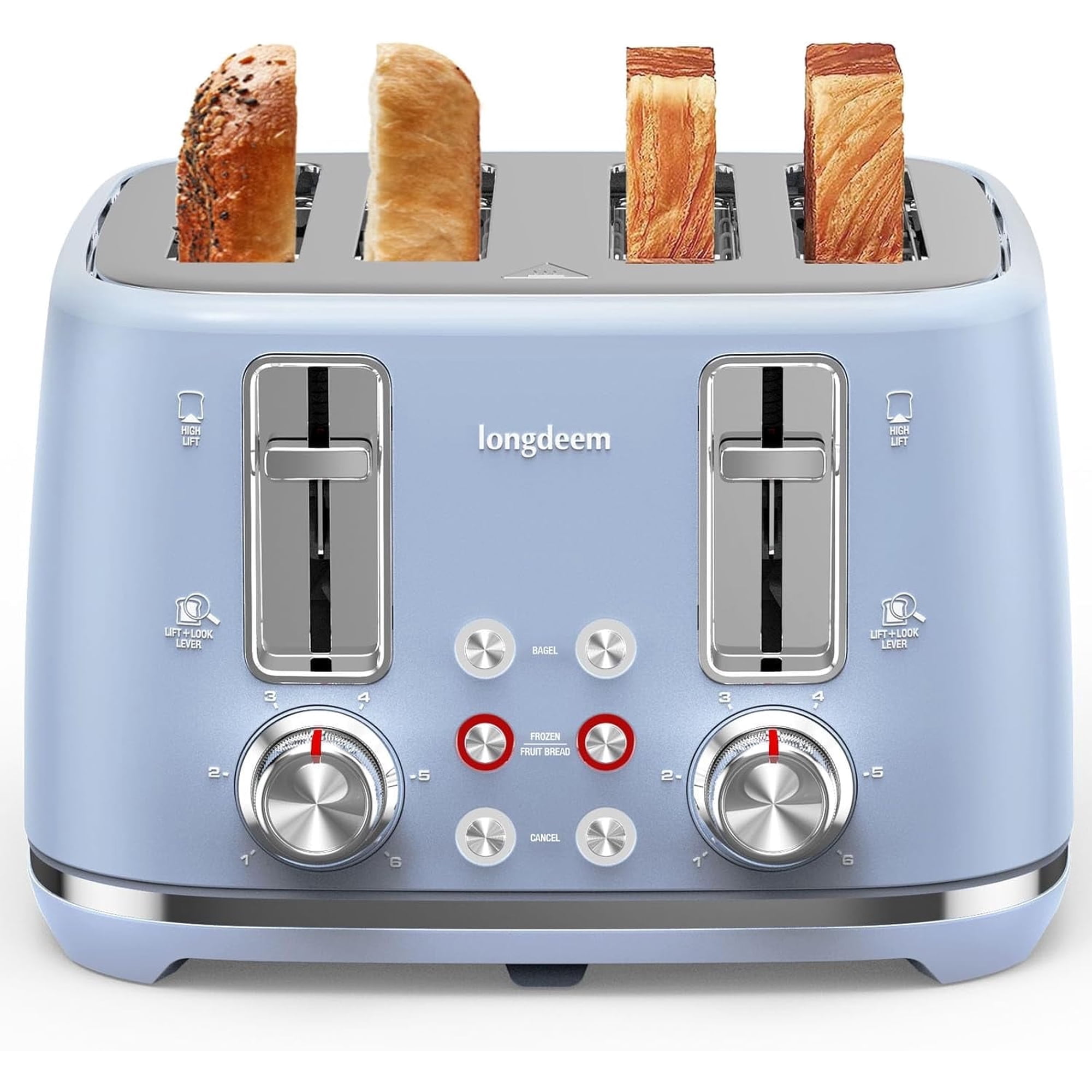 Click here for Longdeem 4 Slice Toaster  6 Browning Options  Wide... prices