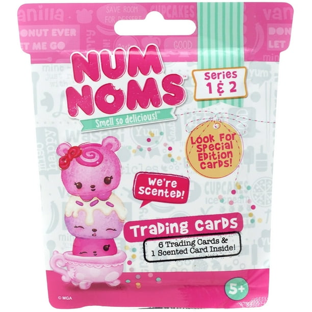 Num Noms Series 1 & 2 Trading Cards Mystery Pack (6 Trading Cards & 1 ...