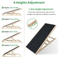 Adjustable Folding Wooden Pet Ramp, TeqHome Portable Dog Cats Ramp for ...