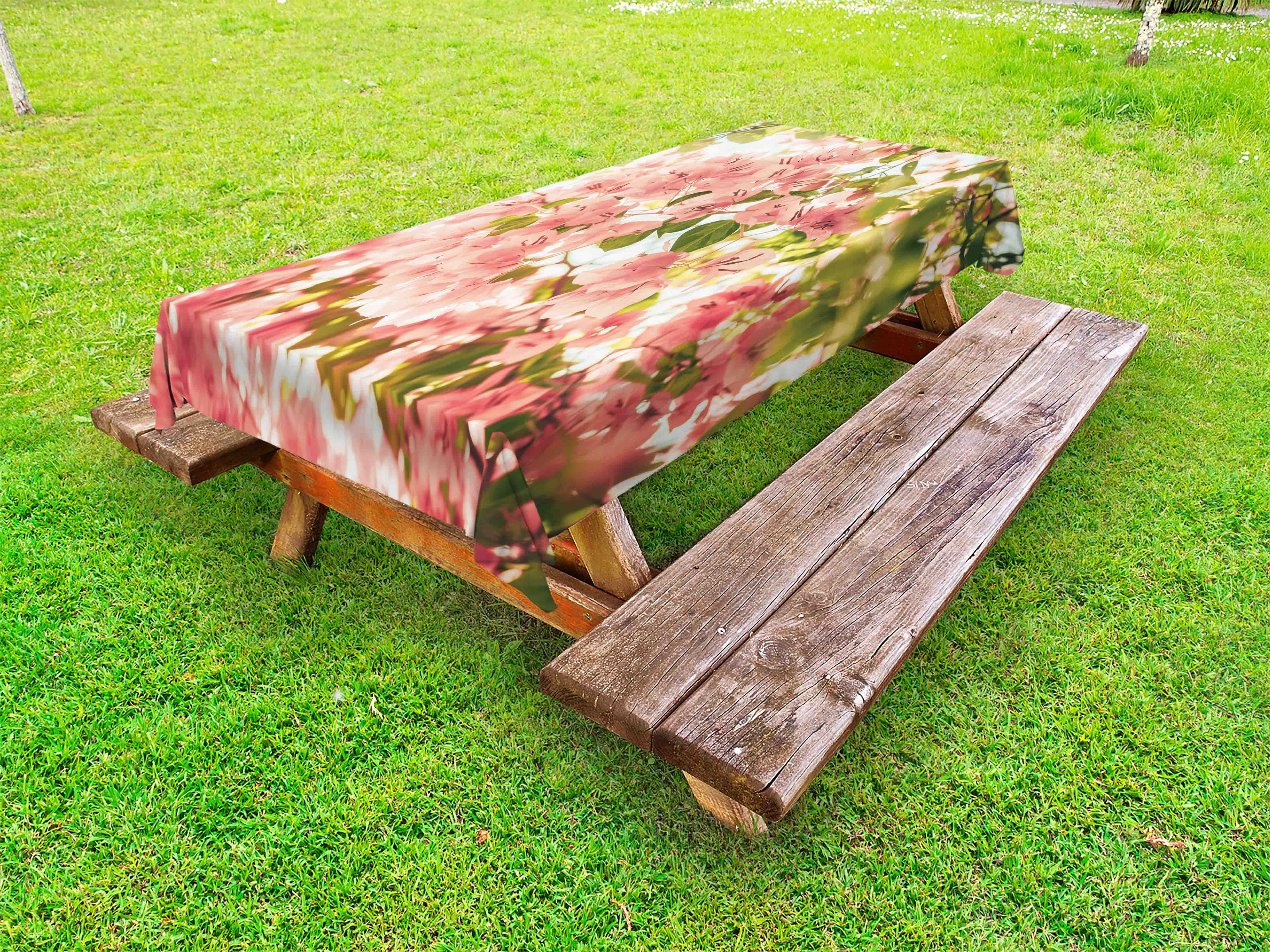 Spring Outdoor Tablecloth, Bougainvillea Flowers Branches in Sunny ...