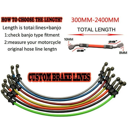 Motorcycle Brake Line Hydraulic Oil Hose Brake Pipe Gas Street Bike ...