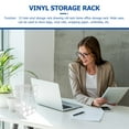 BESTYASH Clear Vinyl Storage Rack with 15 Slots for Convenient Vinyl ...