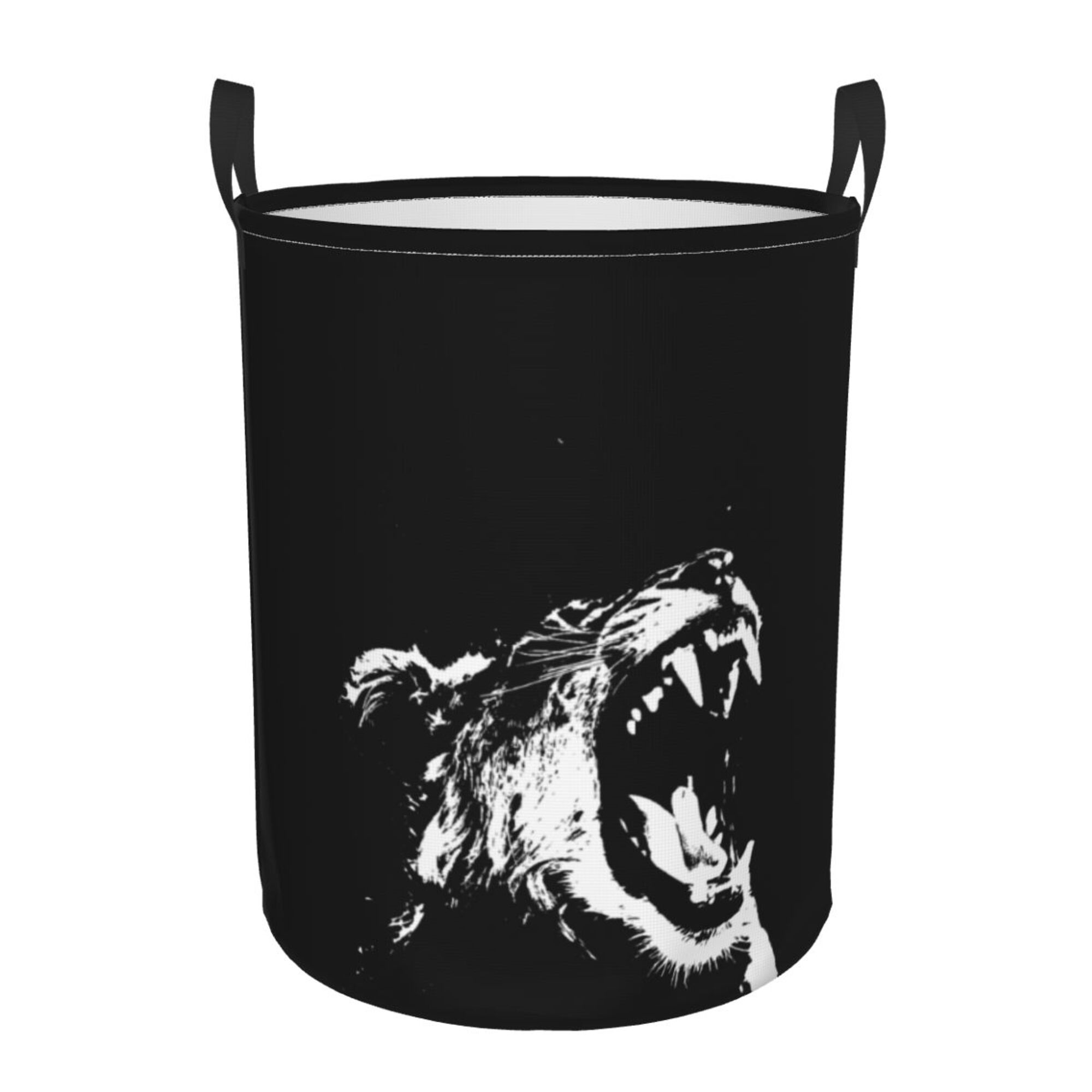 LNWH Laundry Basket, Dangerous Lion King Face Pattern Foldable Laundry ...