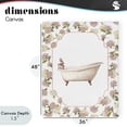 Stupell Industries Elegant Hydrangeas Bathtub Canvas Wall Art, design ...