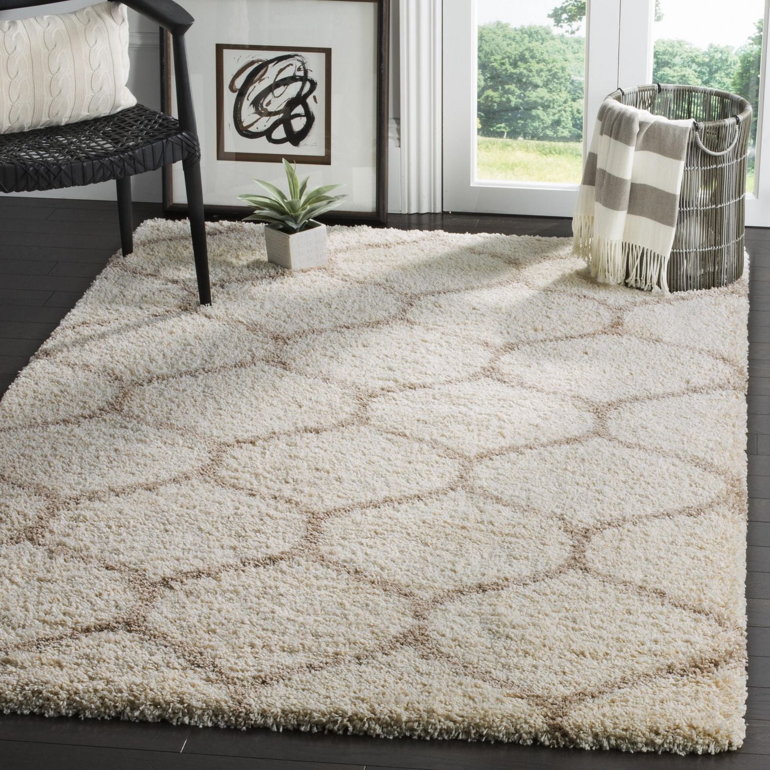 Click here for Safavieh Hudson Arline Geometric Shag Area Rug 51... prices