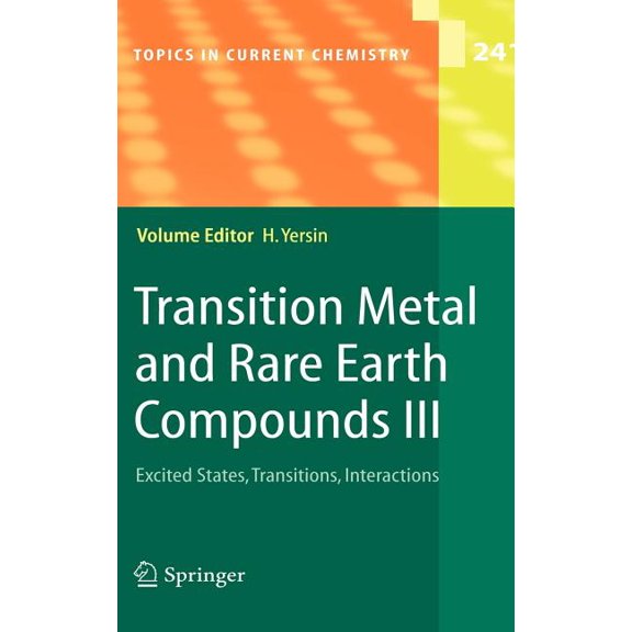 Topics in Current Chemistry Transition Metal and Rare Earth Compounds ...