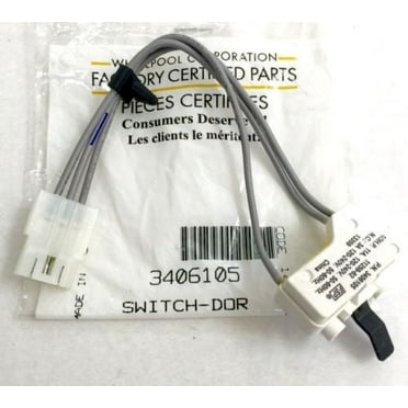 Genuine Whirlpool 1.50 In. Door Switch 3406105 - Walmart.com
