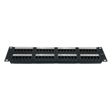 CNAweb 12 Port Vertical Cat6 110 RJ45 Network Patch Panel 568A 568B ...
