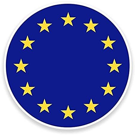3 Pack - EU Europe Flag Map Vinyl SELF ADHESIVE STICKER Decal - Sticker ...