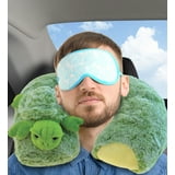 DolliBu Green Sea Turtle Plush Neck Pillow - Soft Travel Neck Pillow ...