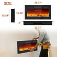 68 Inch Recessed/Wall Mounted Electric Fireplace Insert, 750W/1500W, 12 ...