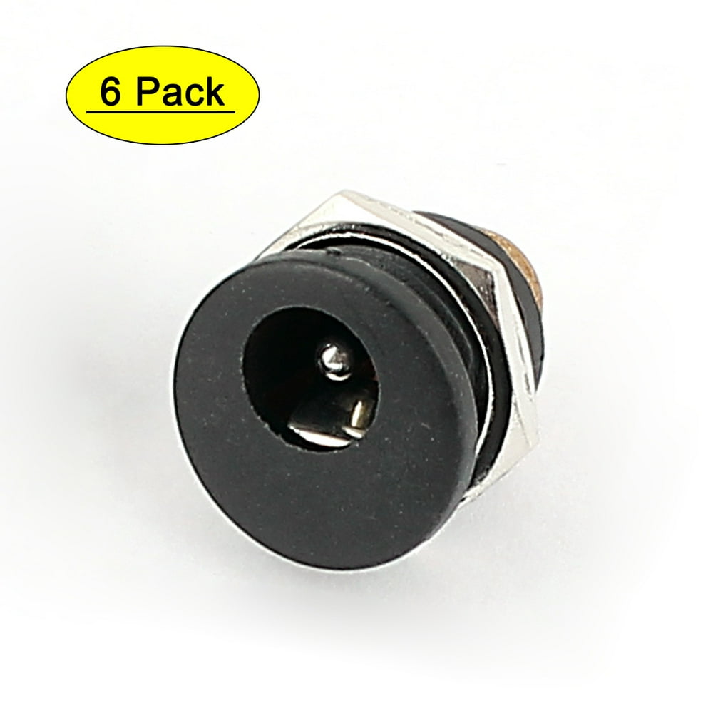6pcs DC-005 Panel Mount DC Power Female Jack Socket Connector 5.5mmx2 ...