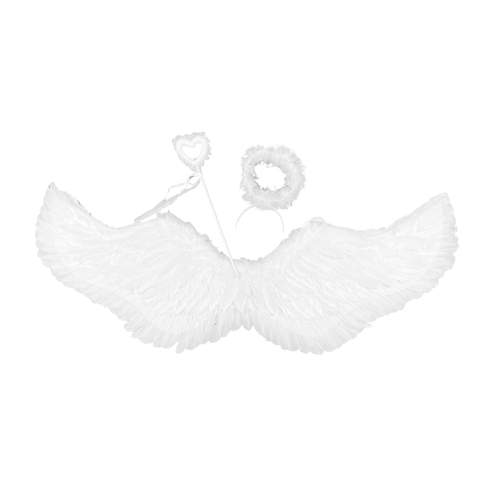 Conjunto de alas de ángel y halo, accesorios blancos con palo mágico ...