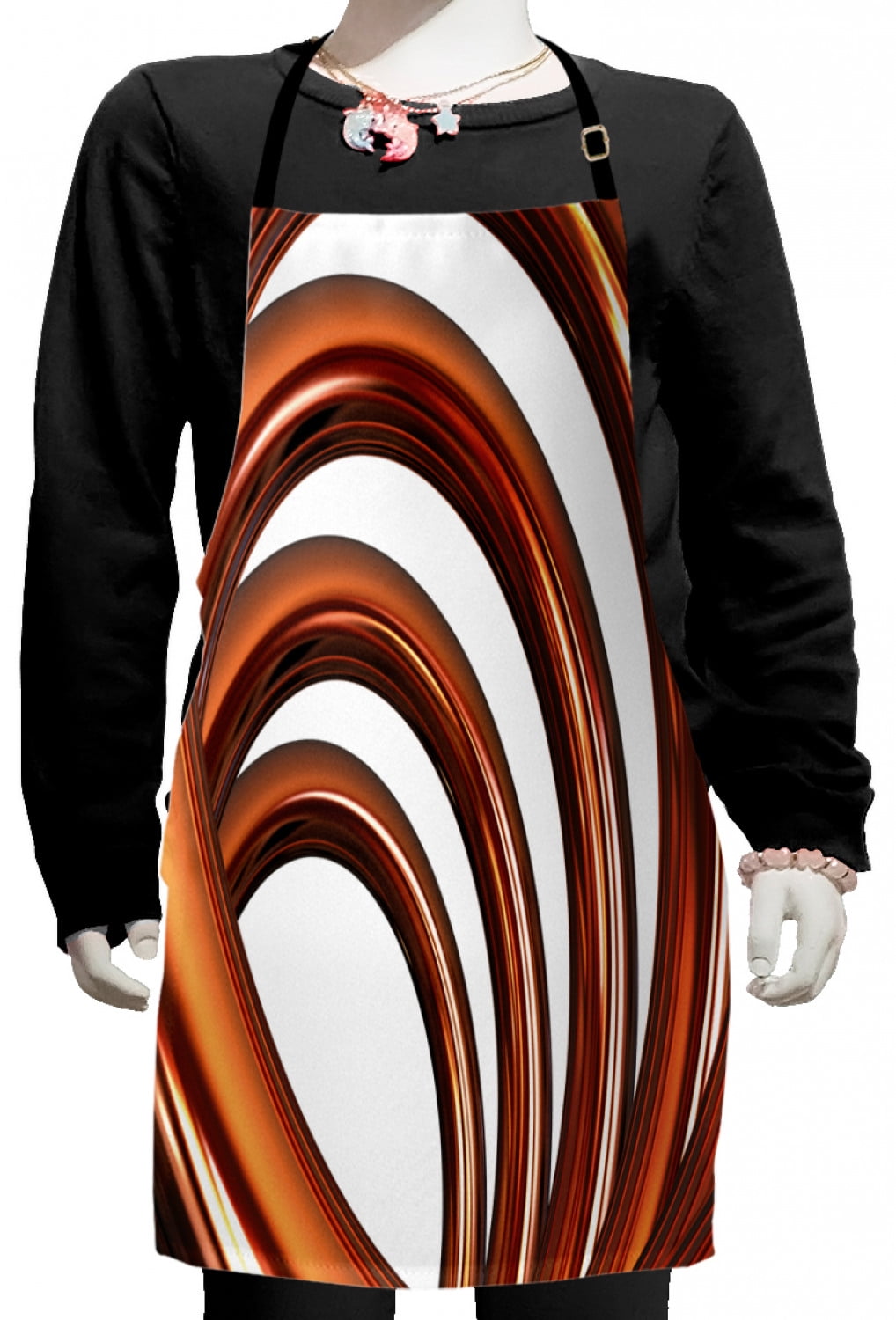 Abstract Kids Apron, Helix Coil Curved Spiral Pipe Swirled Shape on ...
