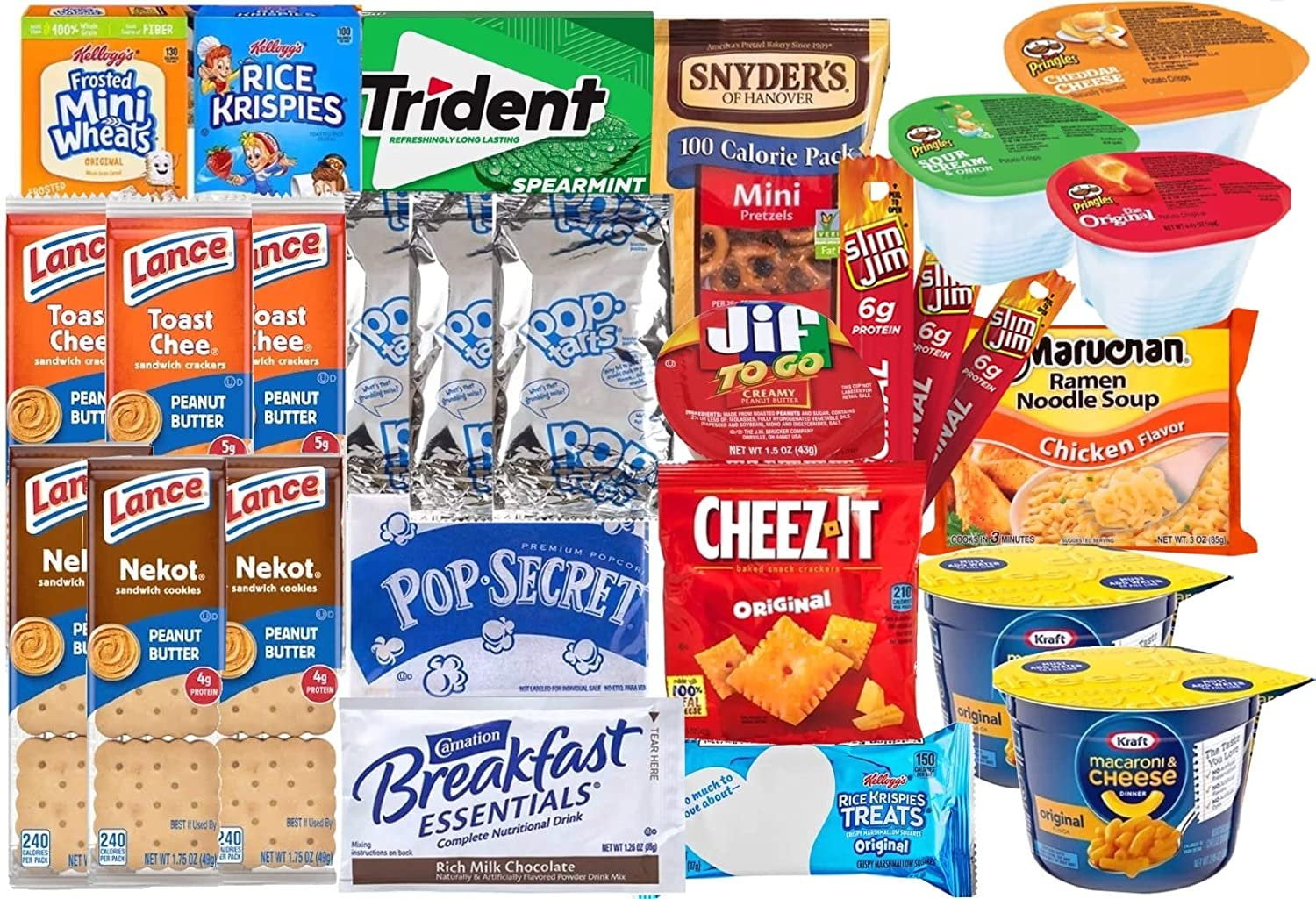 Snack Box Care Package 55 Count Variety Snacks mix Gift Box - College ...