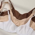 Women's Unlined Balconette Bra Underwire Supportive Smooth Scoop Neck ...