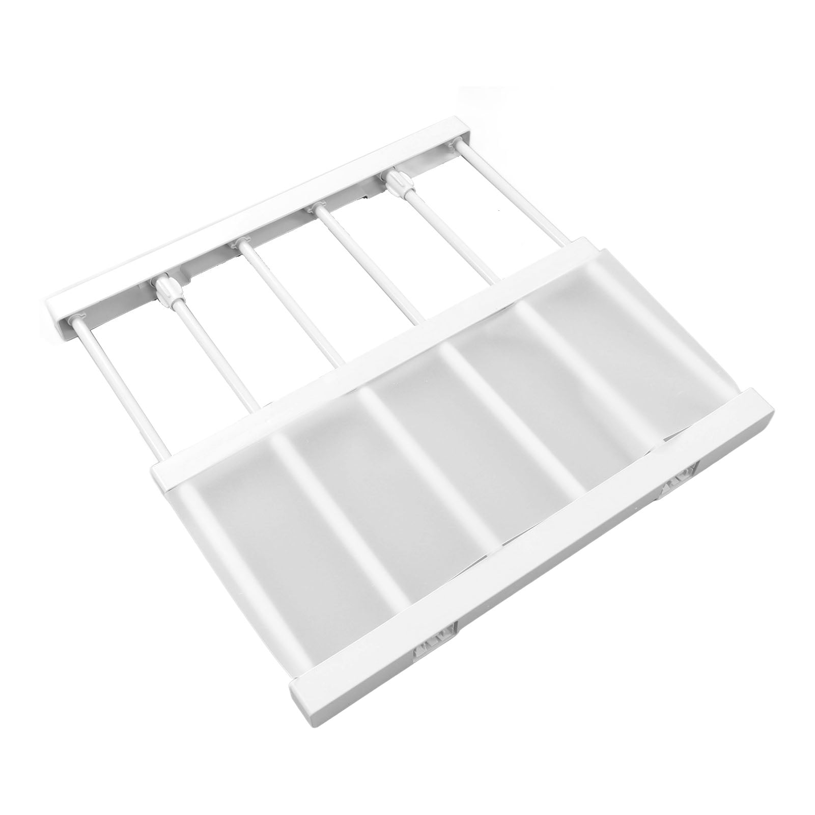 Tension Rod Shelf ,16.5in Width Adjustable Length Space Saving Nail ...