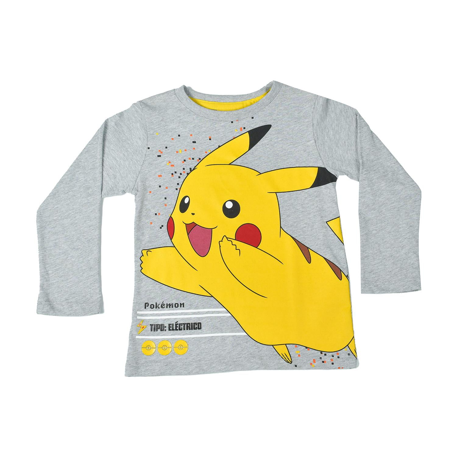 Playera Pokémon Pikachu Manga Larga Original Premium gris 4 Blip Kids ...