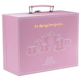 Jewelkeeper Porcelain Tea Set for Little Girls, Pink Polka Dot, 13 ...