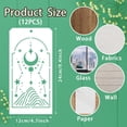 12Pcs 12 Styles Hollow Out Drawing Painting Stencils for DIY Scrapbook ...