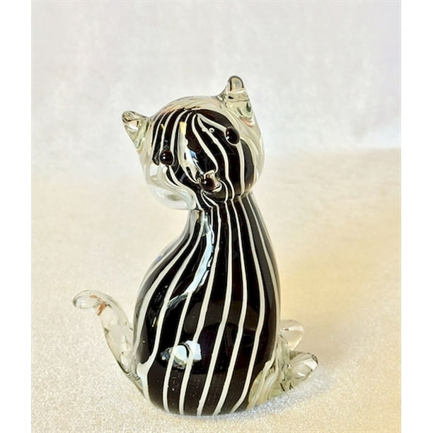 Glass Cat Figurine