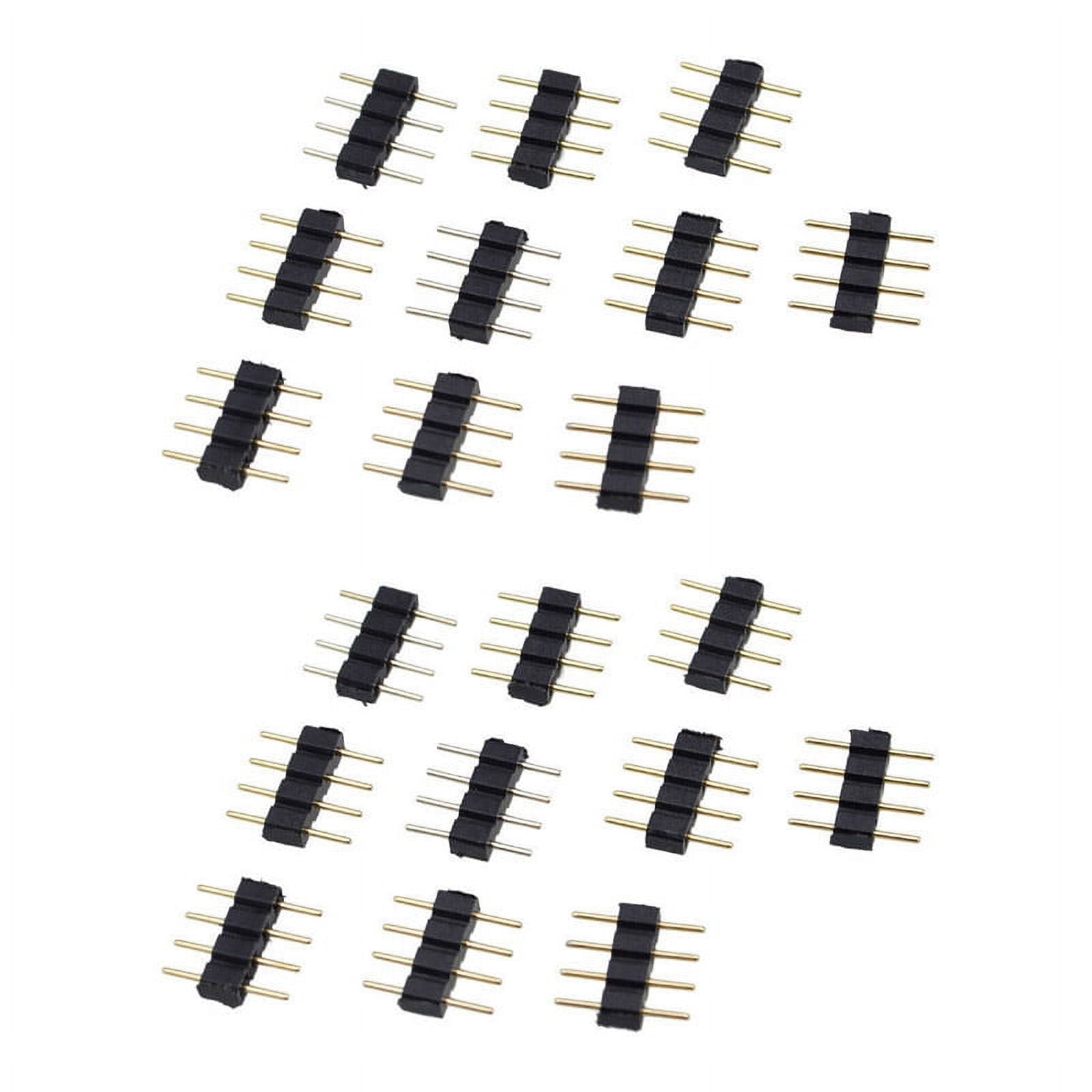 100 conectores adaptadores de enchufe macho para tiras de LED RGB de 4 ...