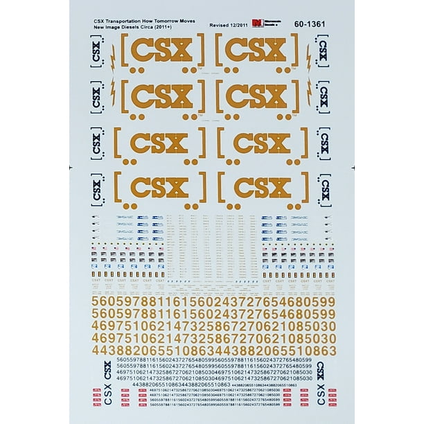 Microscale Model Railroad Train Decals N Scale Csx Diesels Boxcar Dulux