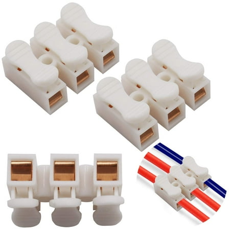 100Pcs Quick Connector Spring Wire Connector for LED Strip Light Wire ...