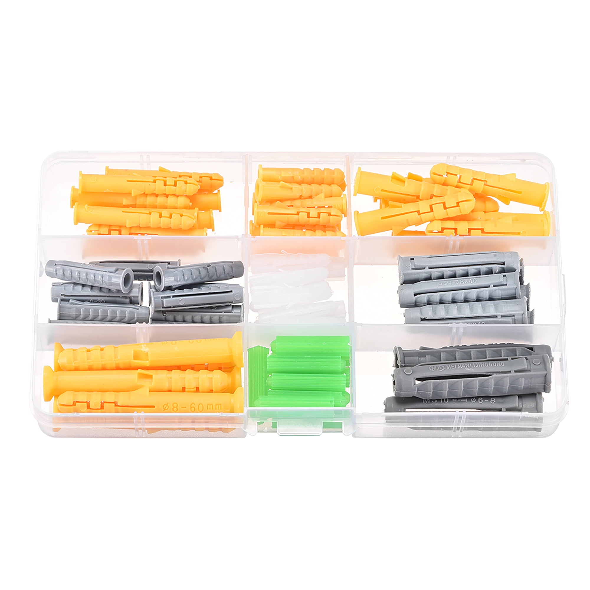 Uxcell Expansion Pipe Plastic Drywall Wall Tube Assortment Set Bolts 3 ...
