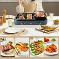 Electric Grill and Hot Pot Combo with Removable Non-Stick Grill Plate ...