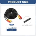 Car RCA DC Video Extension Cable, 49.2FT/15M 2 in 1 RCA Video & DC ...