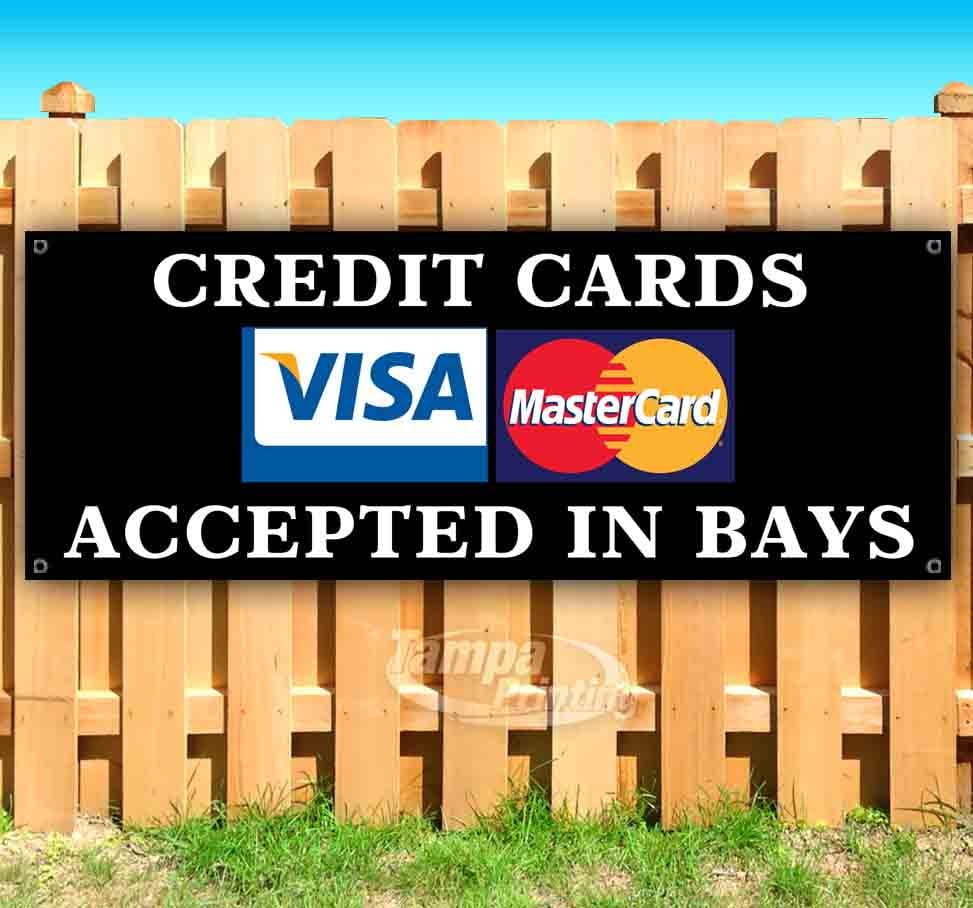 Visa Mc 13 oz Vinyl Banner With Metal Grommets - Walmart.com
