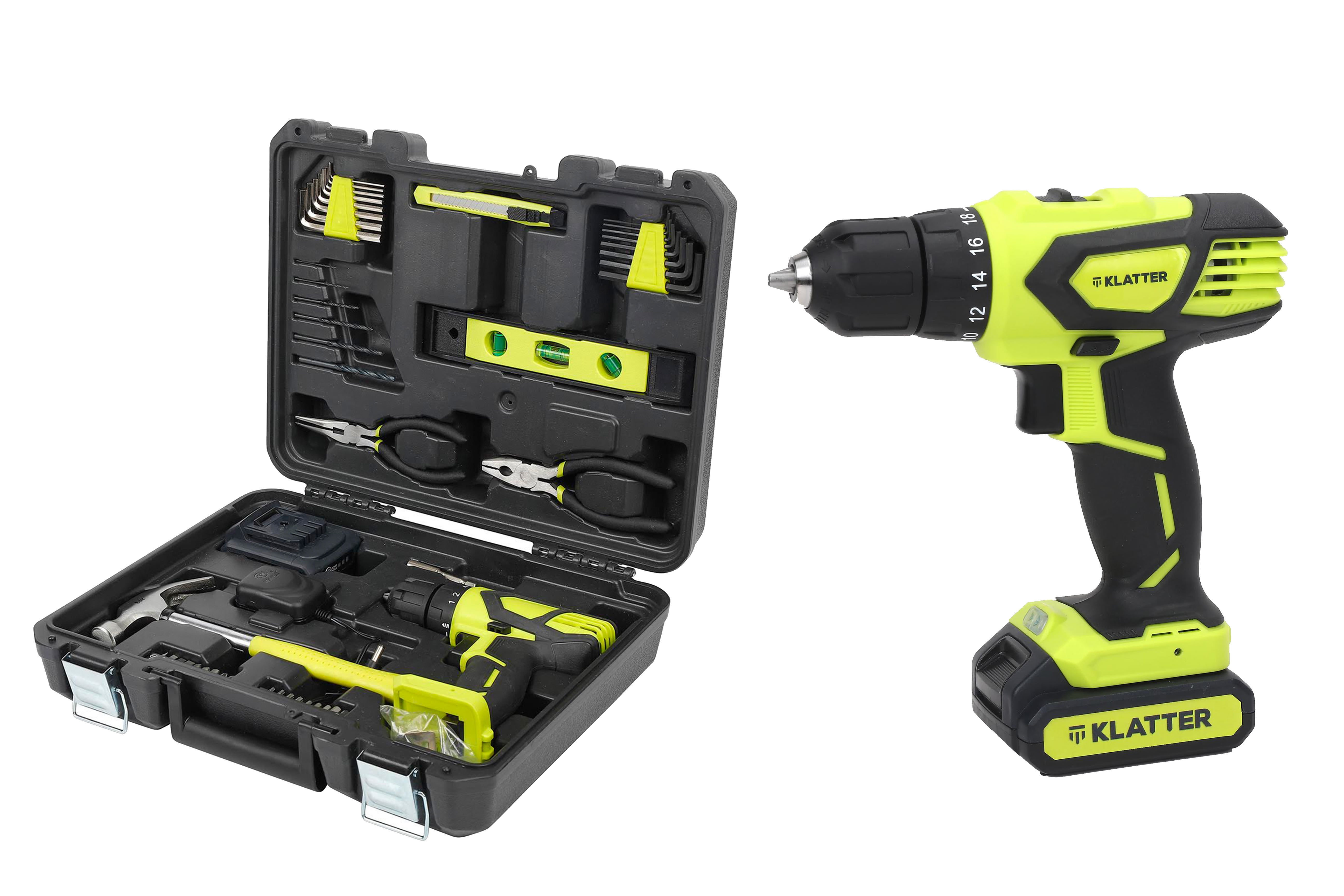 Kit Taladro Inalámbrico Con Herramientas Manuales Klatter Klatter ML ...