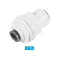Uxcell 1/4" Push to Connect Bulkhead Fittings, 3 Pack Straight White - Walmart.com
