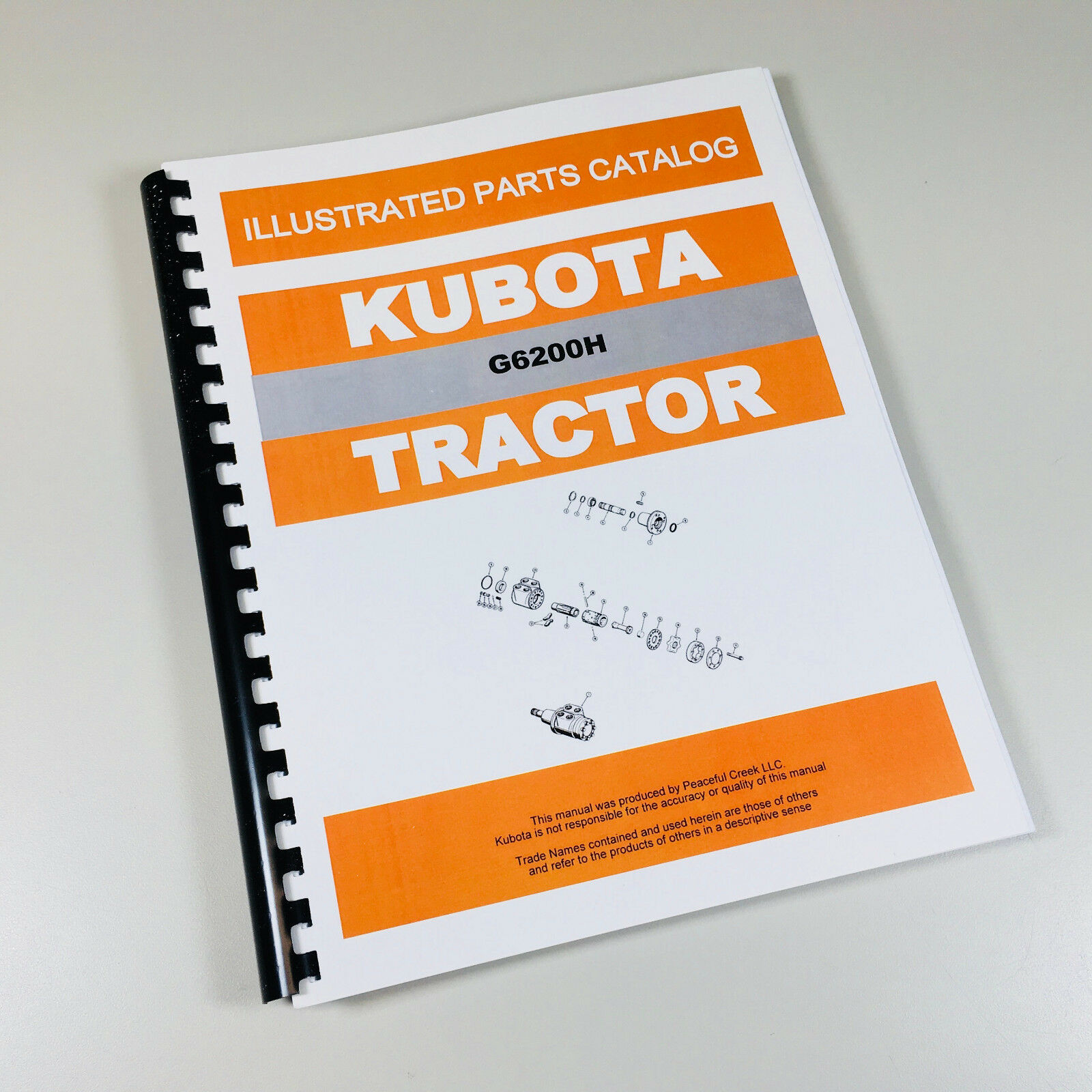 Kubota G6200H Tractor Parts Assembly Manual Catalog Exploded Views ...