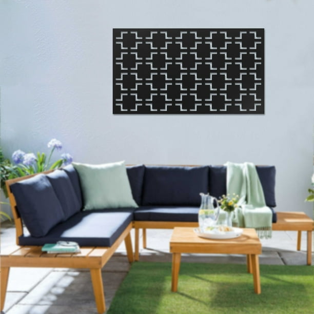 Metal Outdoor Privacy Screen Panel Decorative Patio Piercing Yard Fence ...