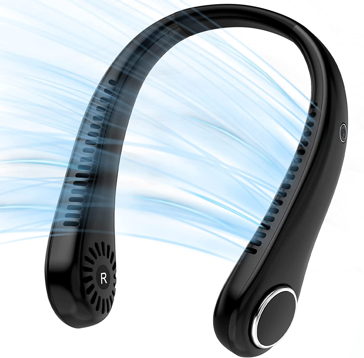 Portable Neck Fan, Wearable Personal Fan, 4000 mAh Battery Powered ...