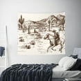 Daiia Western Desert Cowboys3 Pattern Tapestry 60x51 Inches Wall ...